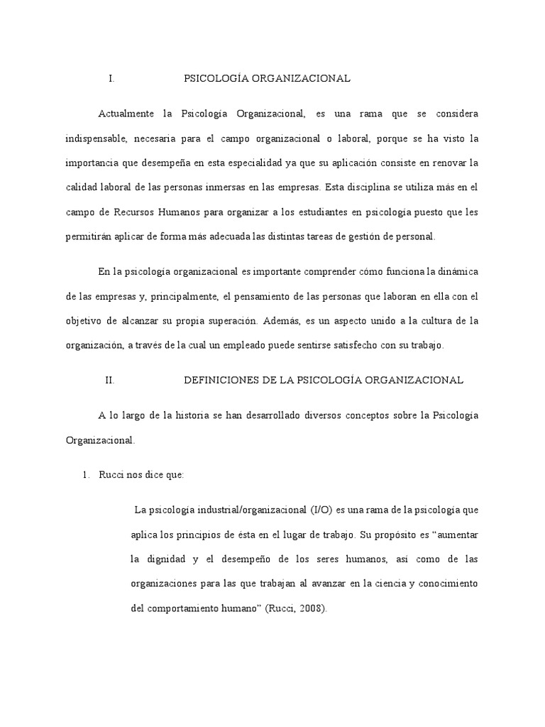 Ta1 Orga | PDF | Psicología industrial y organizacional | Sicología