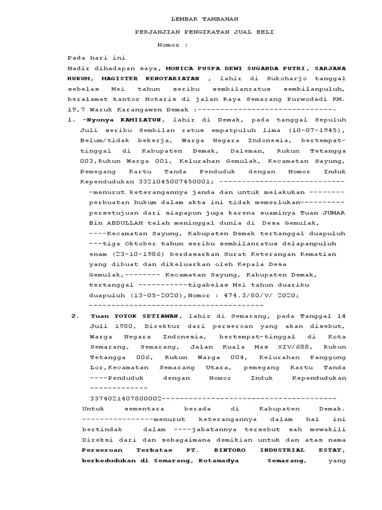 Komparisi Akta | PDF