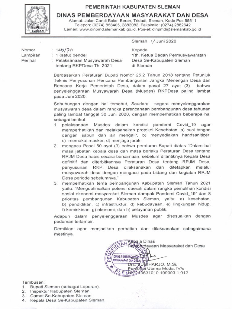 Pelaksanaan Musdes RKPDes 2021 PDF | PDF