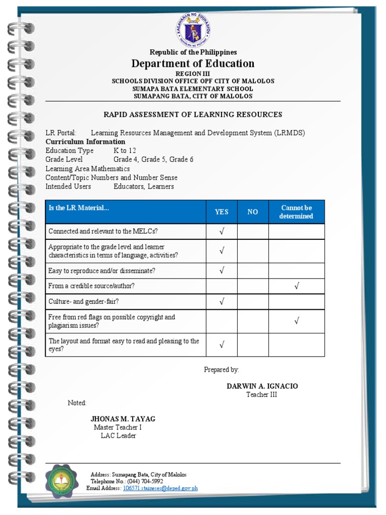 Department of Education: Republic of The Philippines | PDF | Education ...