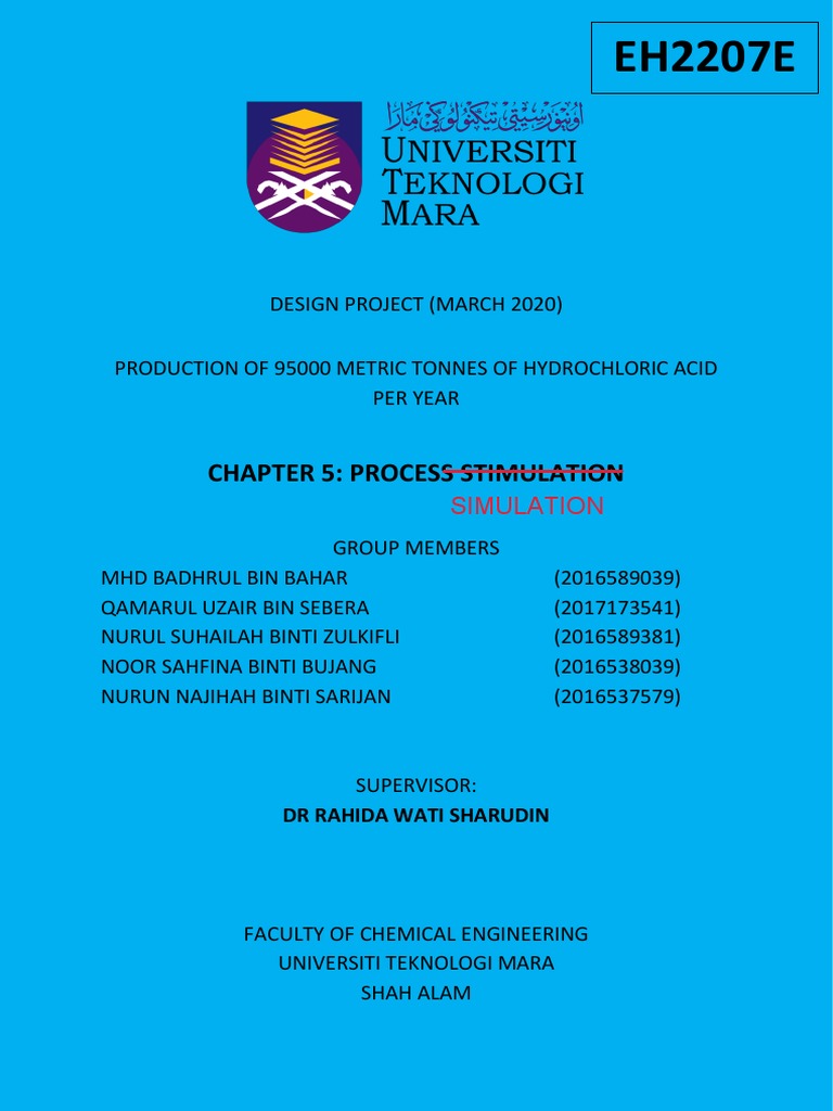 Chapter 5 Process Stimulationusing Hysys-Production of Hydrochloric ...