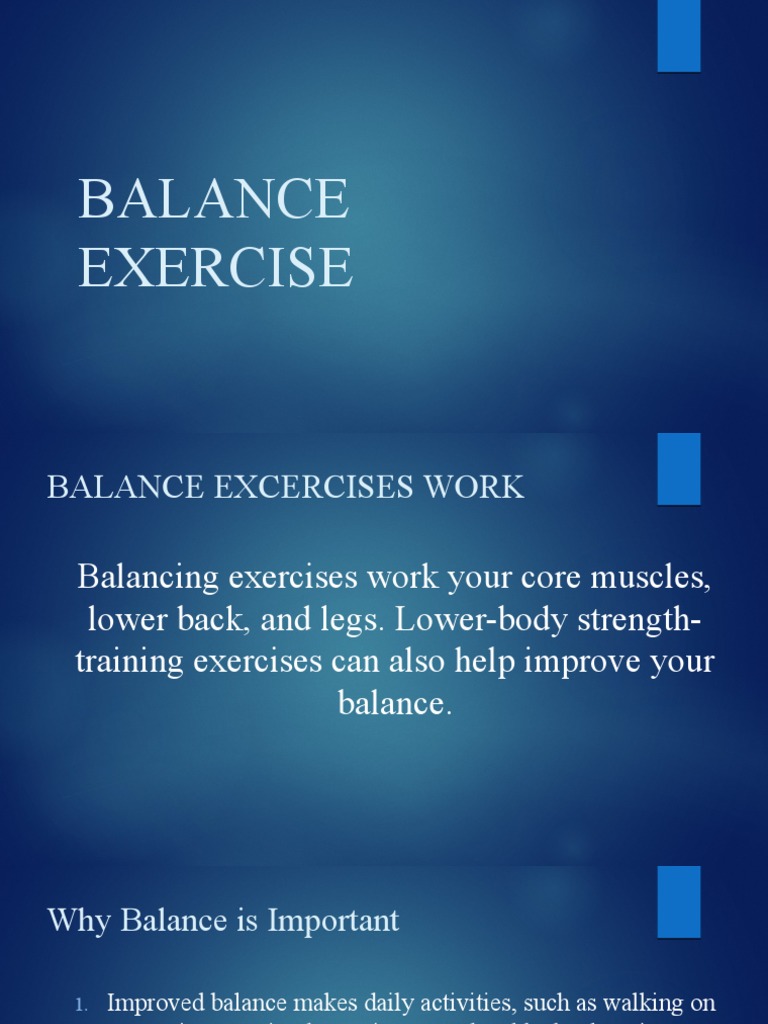 Balance Exercise | PDF | Balance (Ability) | Foot
