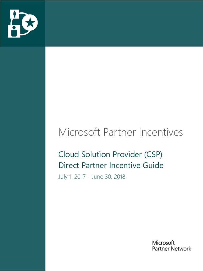 Microsoft CSP Direct Partner Incentives Guide | PDF | Cloud Computing ...