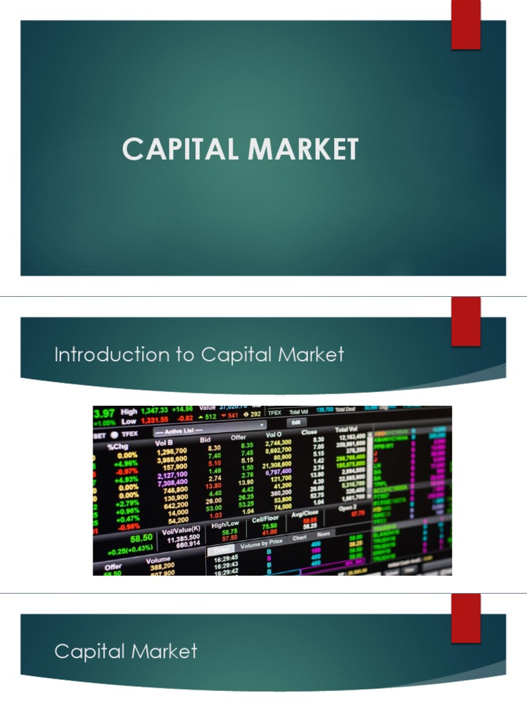 Lesson 1 - CAPITAL MARKET | PDF | Financial Markets | Capital Market