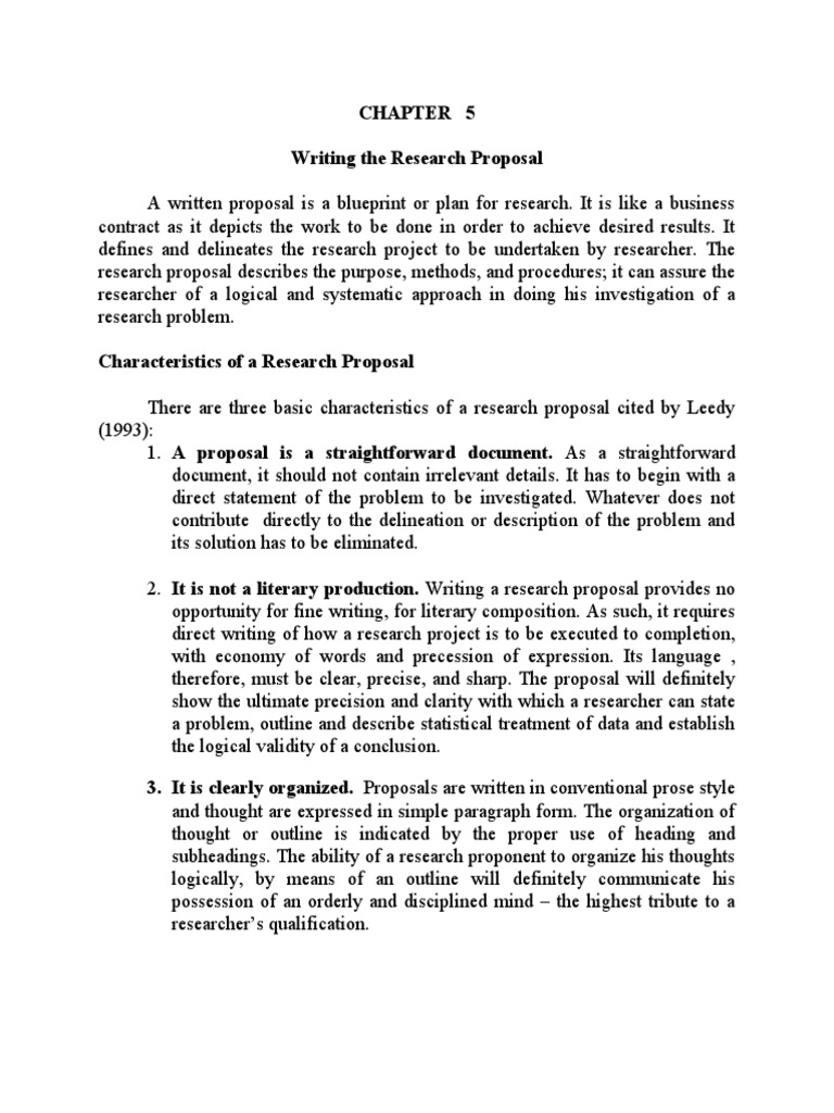 CHAPTER 5 - Writing The Research Proposal A. TITLE | PDF | Scientific ...