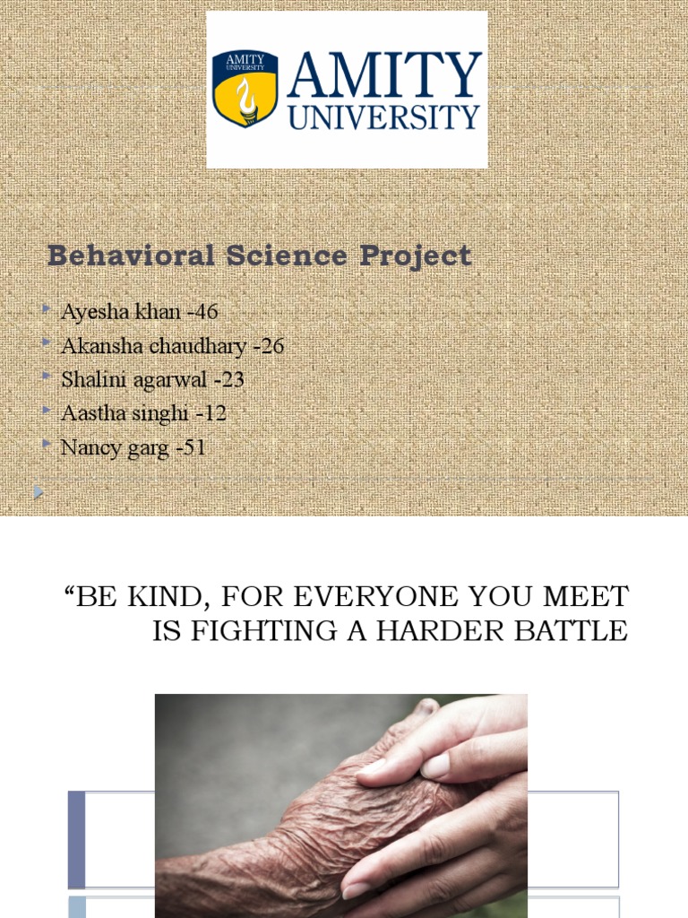 Behavioral Science Project | PDF | Compassion | Social Psychology