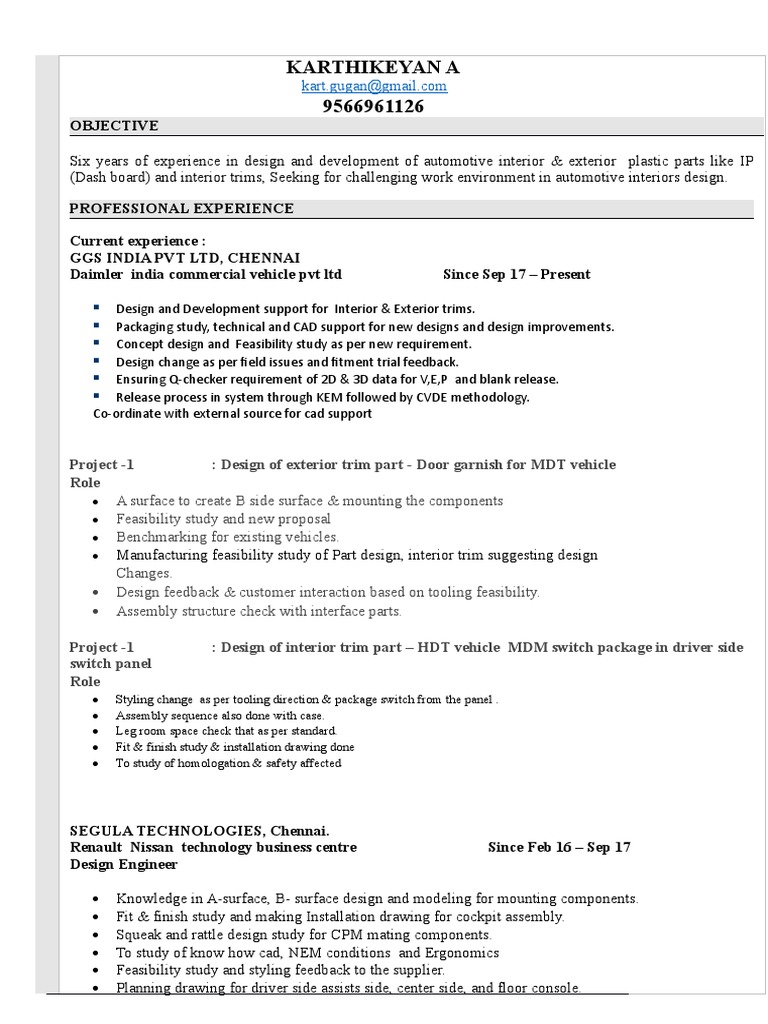 Karthikeyan A 9566961126 | PDF | Computer Aided Design | Design