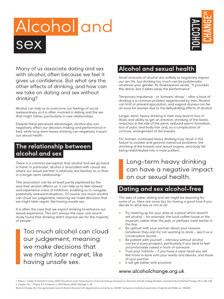 Alcohol Sex: Alcohol and Sexual Health | PDF | Alcoholism | Libido