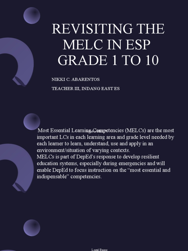 MELCs Overview for Grade 10 ESP | PDF | Pedagogy | Neuropsychology