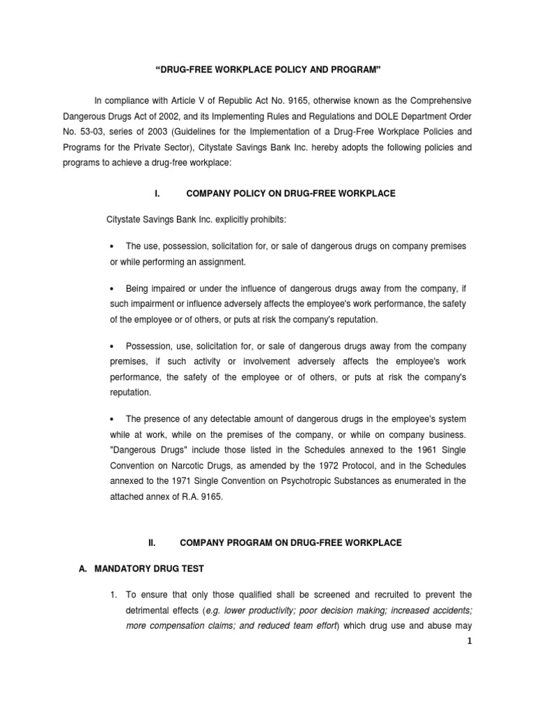 Policy Relating To Health Safety and Welfare of Employees | PDF | Hiv ...