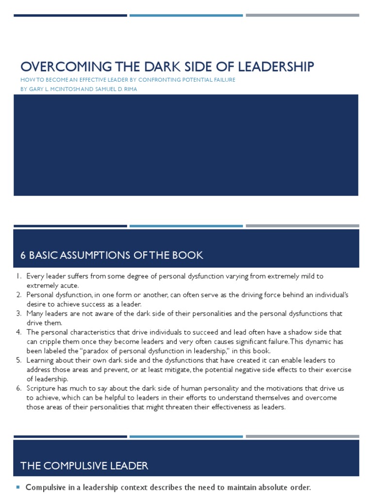Overcoming The Dark Side of Leadership | PDF | Anger | Samson