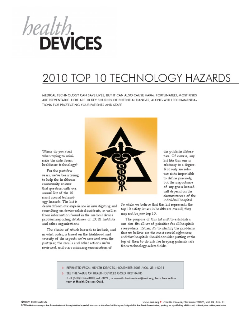 Top Ten Technology Hazards 2010 PDF | PDF | Ct Scan | Endoscopy