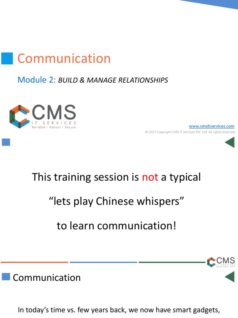 Communication: Build & Manage Relationships | PDF | Nonverbal ...