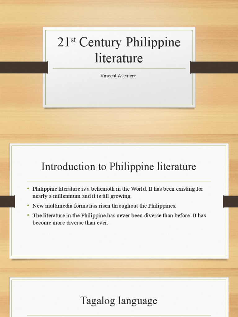 21st Century Philippine Literature | PDF | Tagalog Language | Philippines