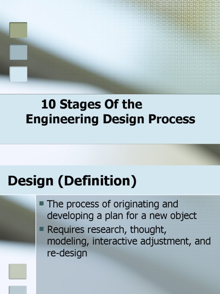 10 Stages of The Engineering Design Process - Uploaded | PDF ...