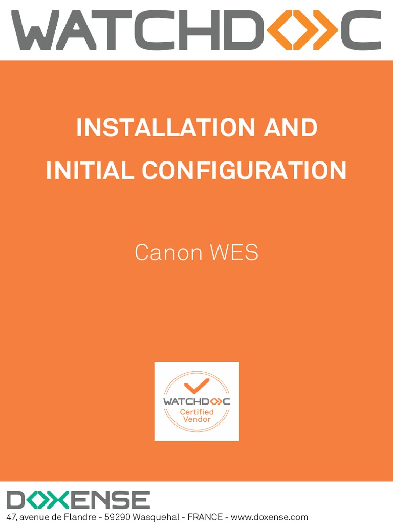 Installation and Initial Configuration: Canon WES | PDF | Personal ...