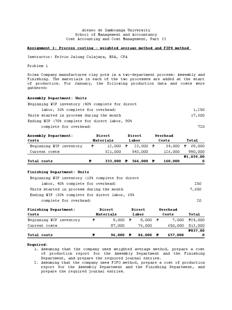 PS 1 | PDF | Inventory | Financial Services