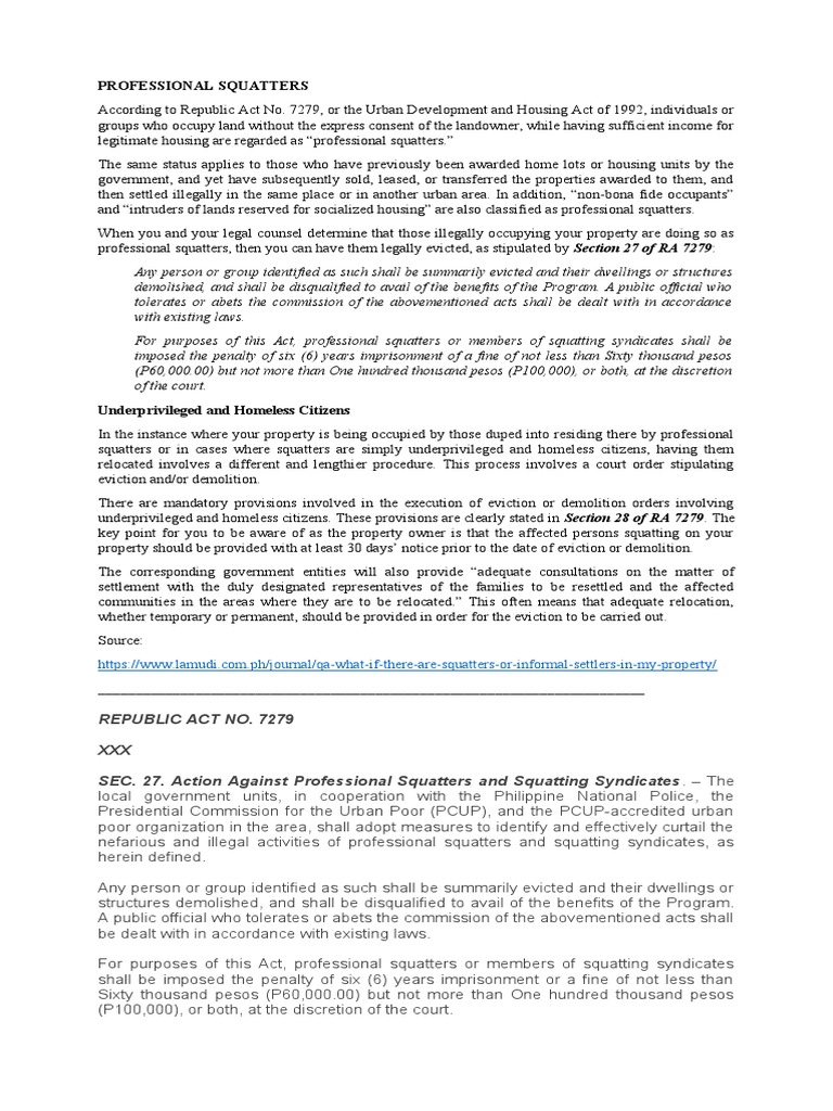 Professional Squatters | PDF | Squatting | Virtue