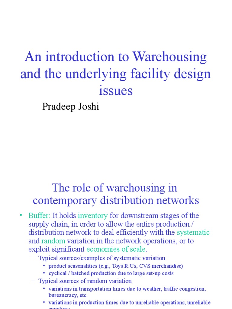 Introduction to Warehousing Design Issues | PDF | Warehouse | Retail