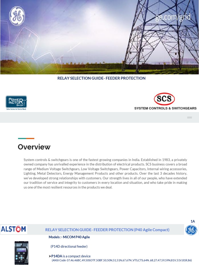1-1a Relay Selection Guide-Feeder Protection | PDF | Relay | Power ...