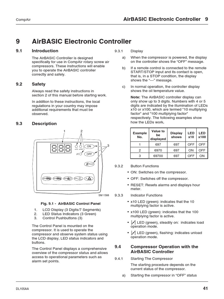 Compair Airbasic Controller | PDF | Timer | Switch