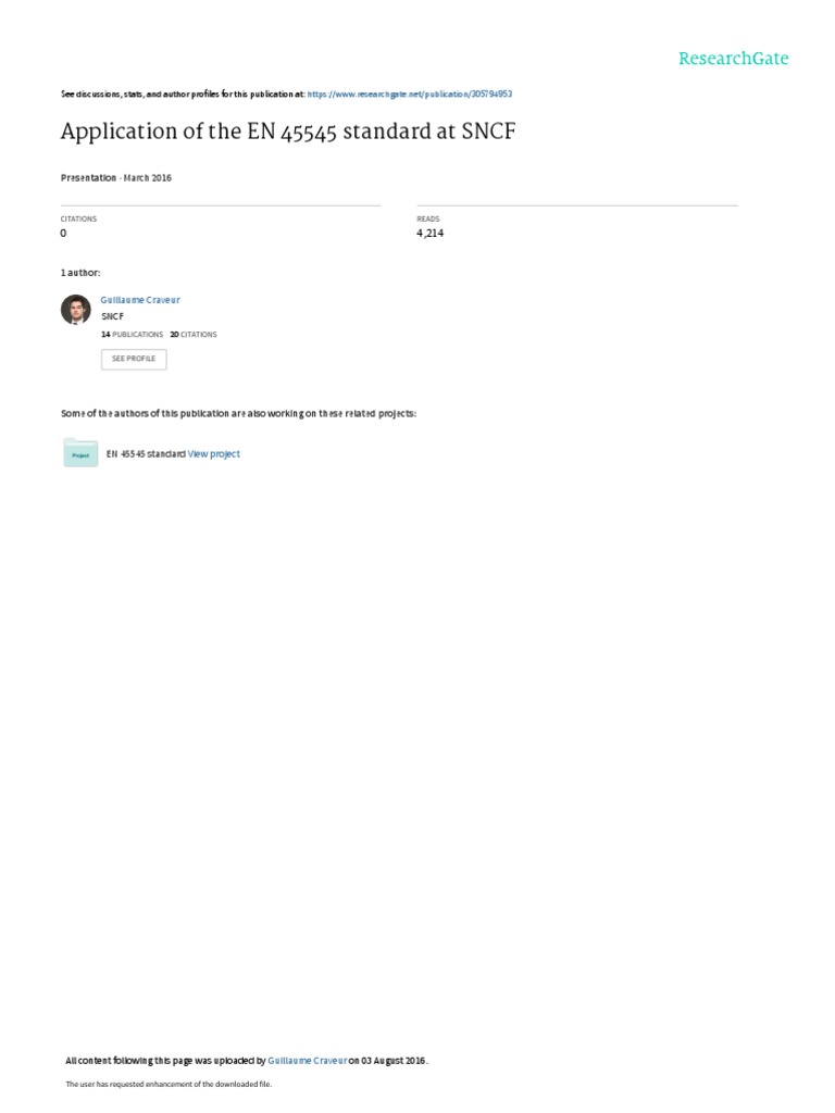 Application of The EN 45545 Standard at SNCF: March 2016 | PDF ...
