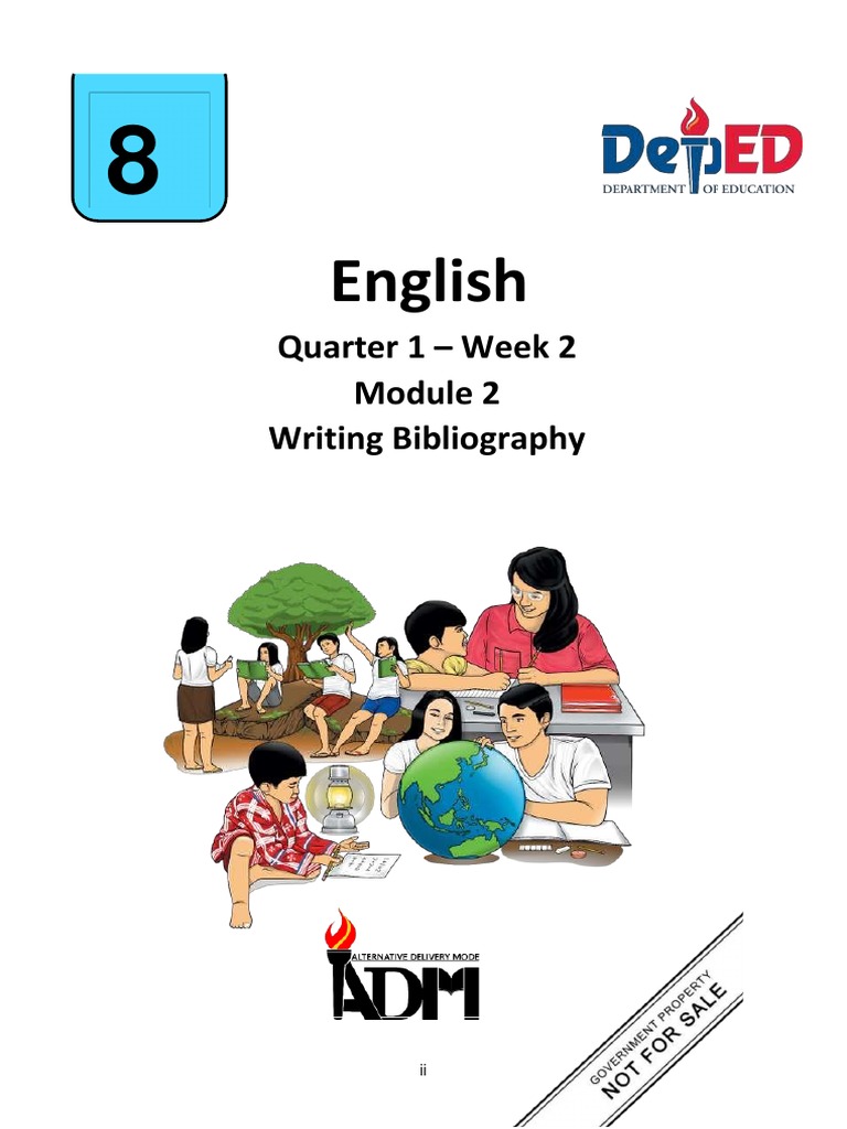 English Quarter 1 Week 2 Module 2 | PDF | Books | Bibliography