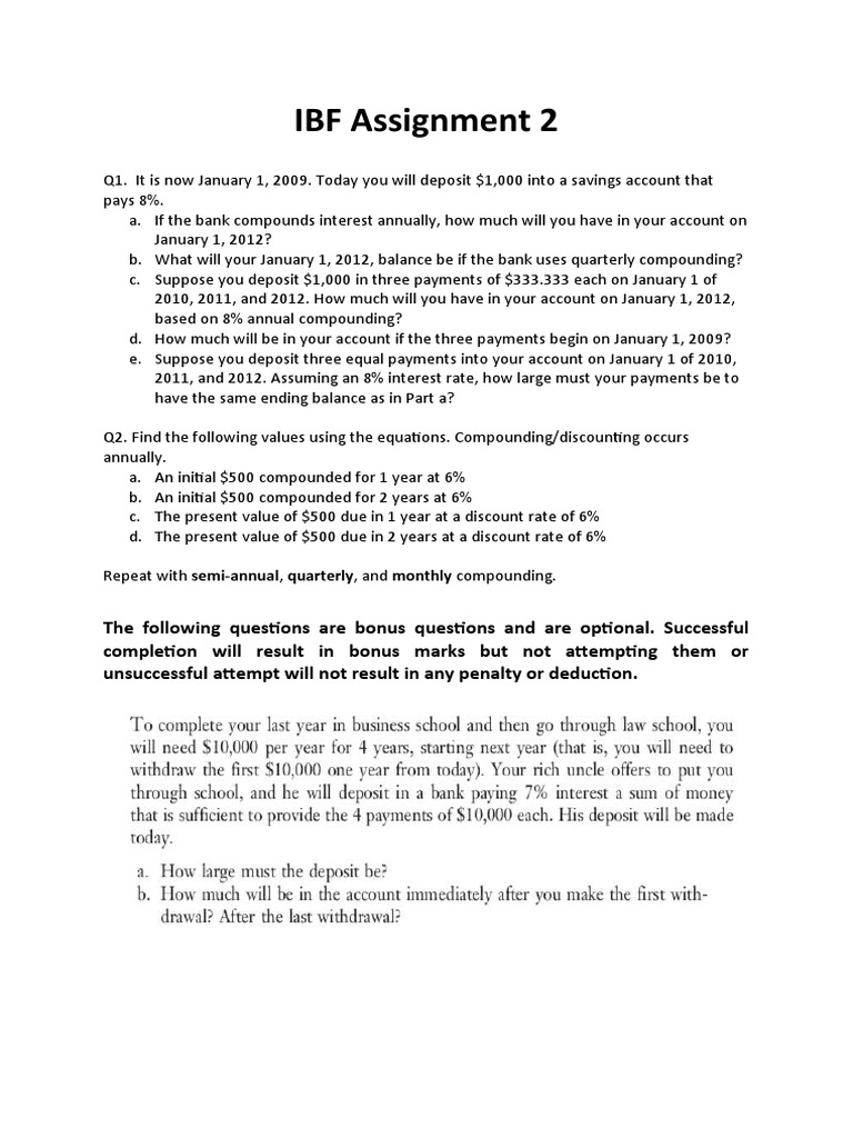 IBF Assignment 2 | PDF
