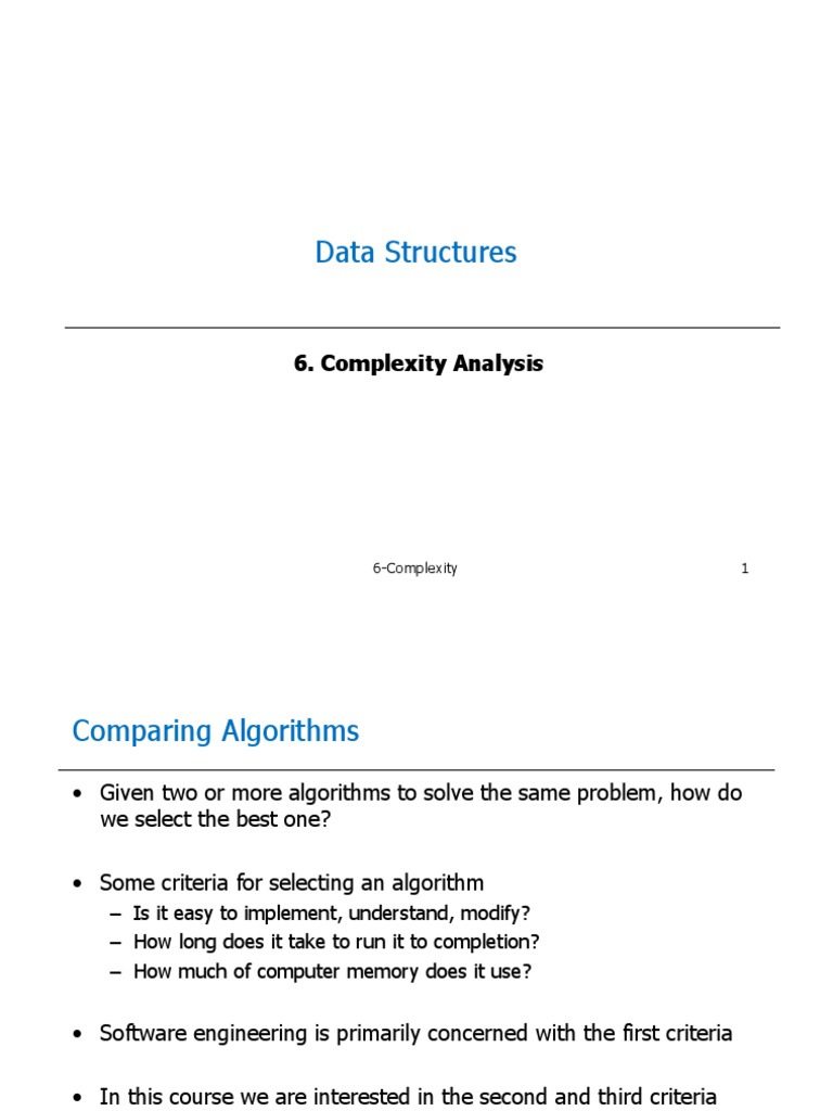 Lecture 6 Complexity Analysis Pdf Computational Complexity Theory Time Complexity
