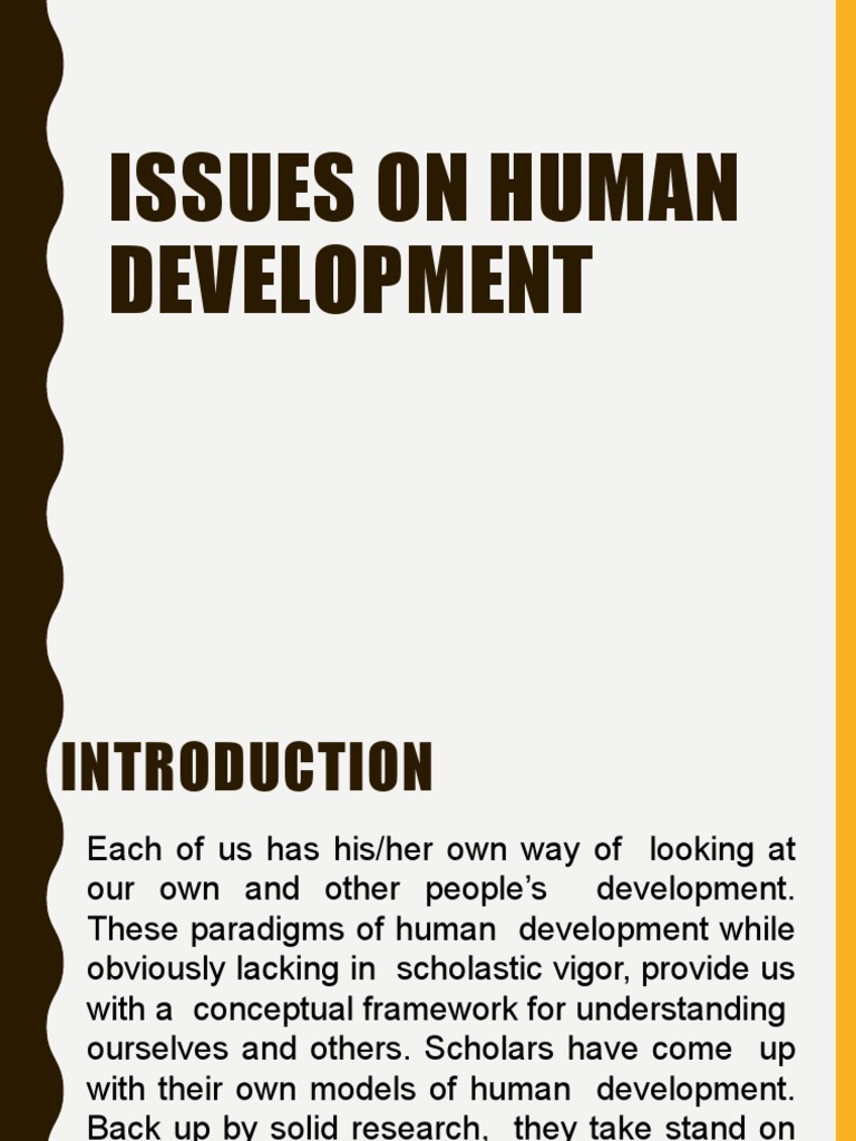 Chapter 3 Issues On Human Development | PDF | Developmental Psychology ...
