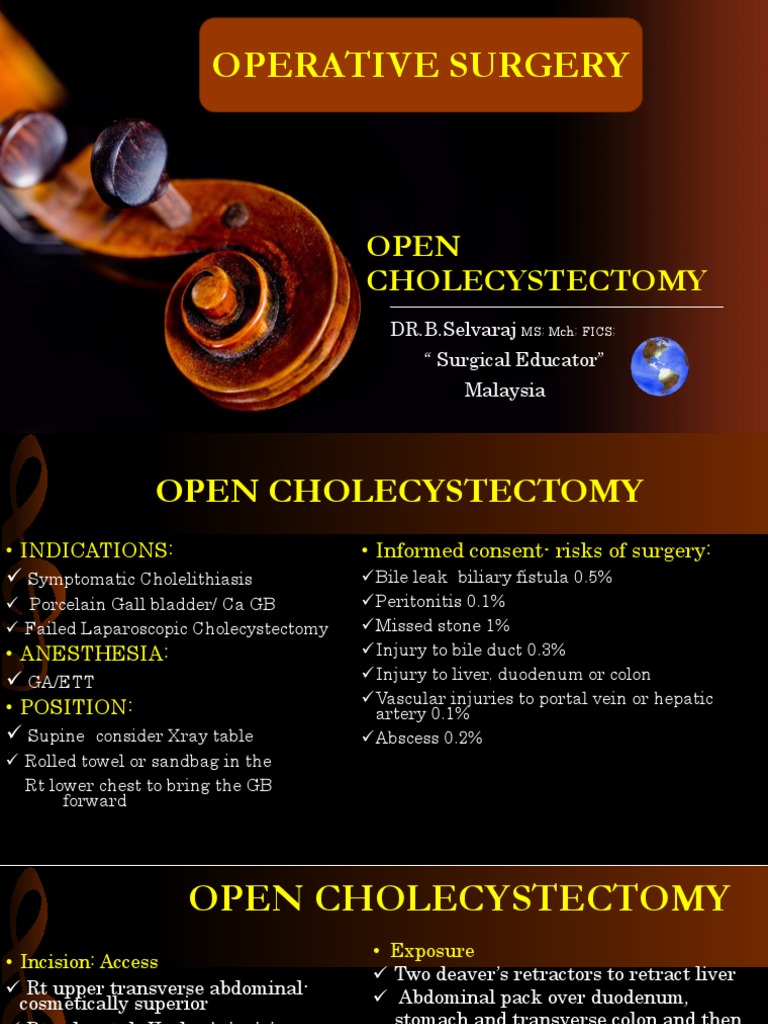 Open Cholecystectomy Guide | PDF | Liver | Organ (Anatomy)