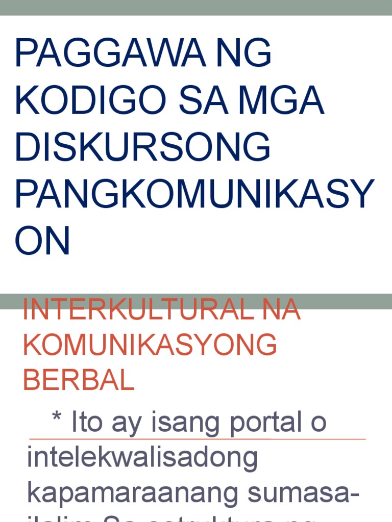 Final PPT Diskurso GR 6 | PDF