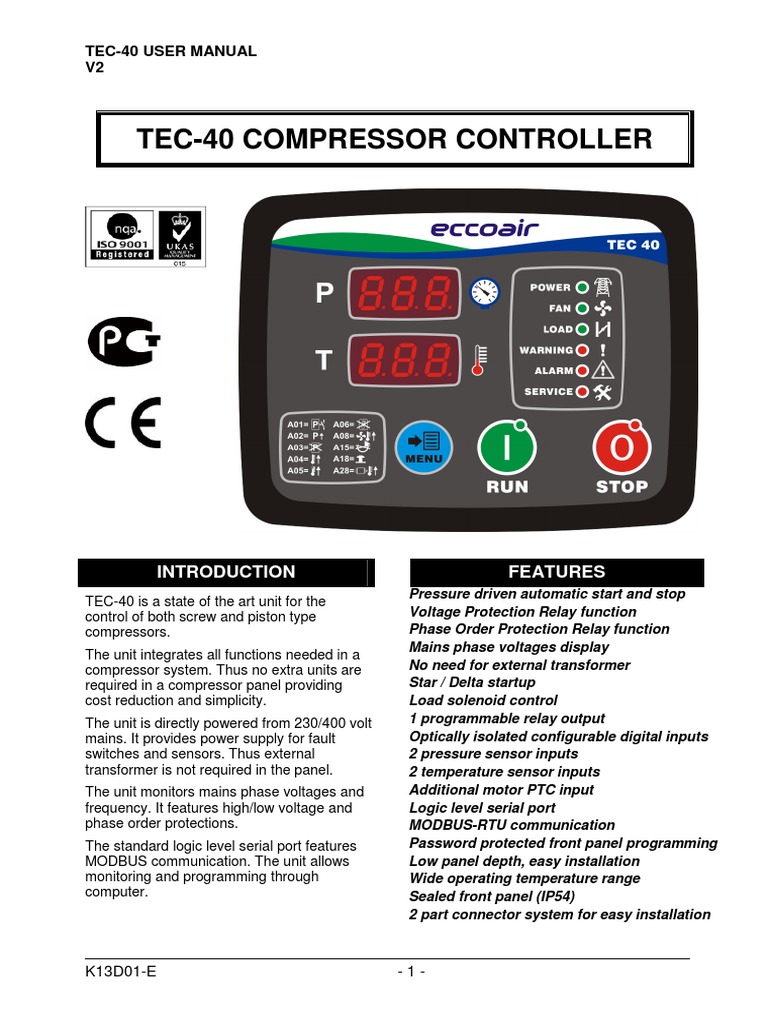 Tec40 User v2 | PDF | Power Supply | Electrical Connector