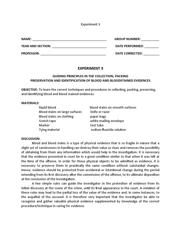 Experiment 3 | PDF | Evidence | Experiment