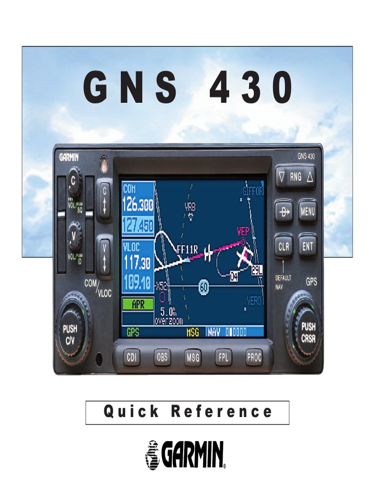 Garmin 430 Quick Reference Guide | PDF | Hertz | Map