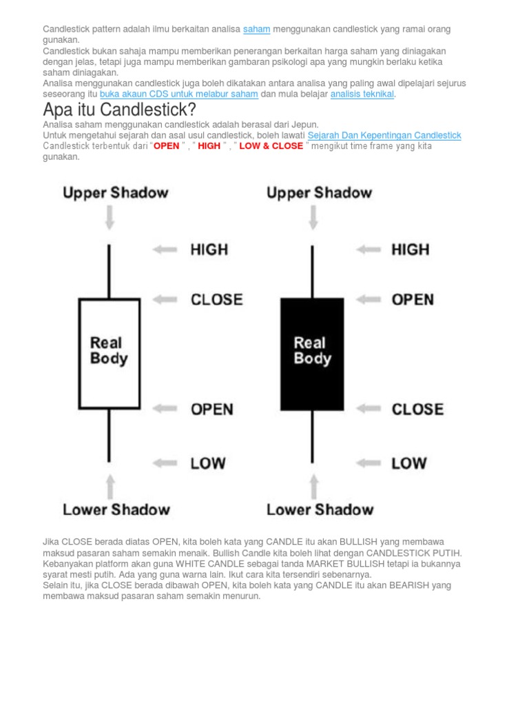 Candlestick Pattern Adalah Ilmu Berkaitan Analisa | PDF