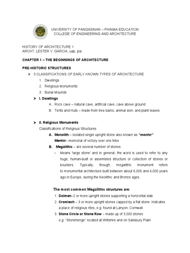 Lesson1 PREHISTORIC AND EGYPTIAN ARCHITECTURE | PDF | Pyramid | Ancient ...