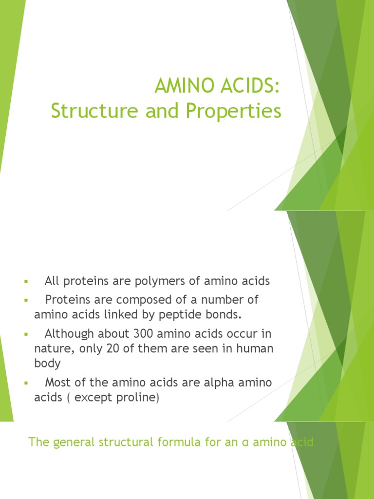 Amino Acids: Structure and Properties | PDF | Amino Acid | Biosynthesis