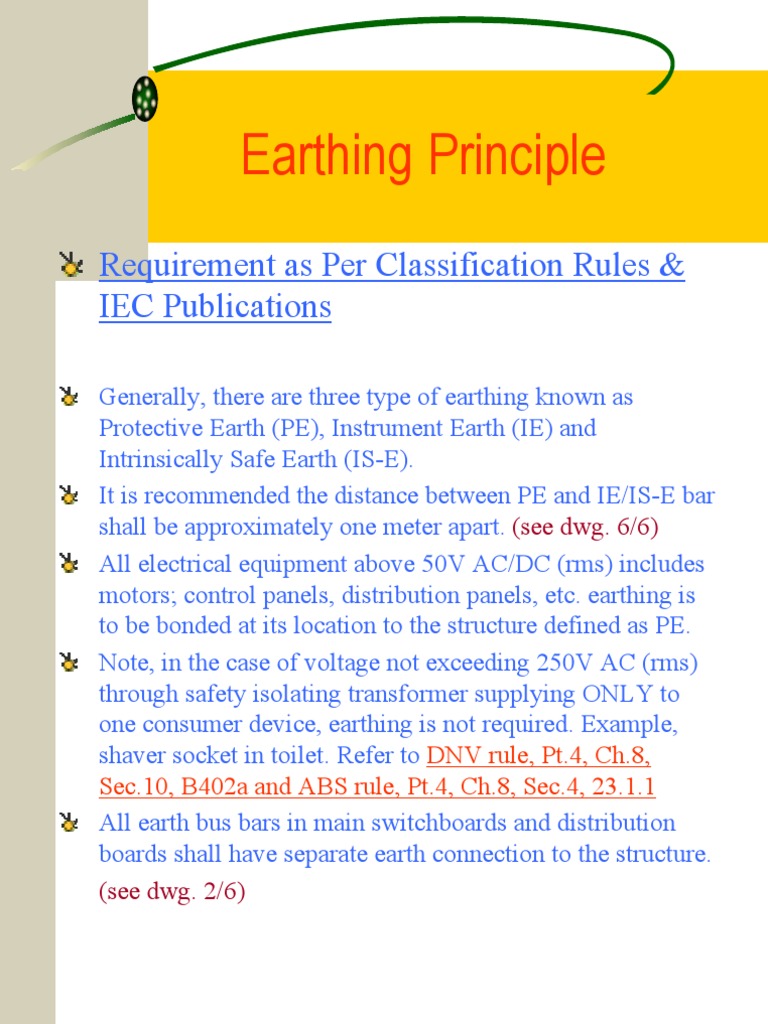 Earthing Principle | PDF | Electrical Engineering | Components