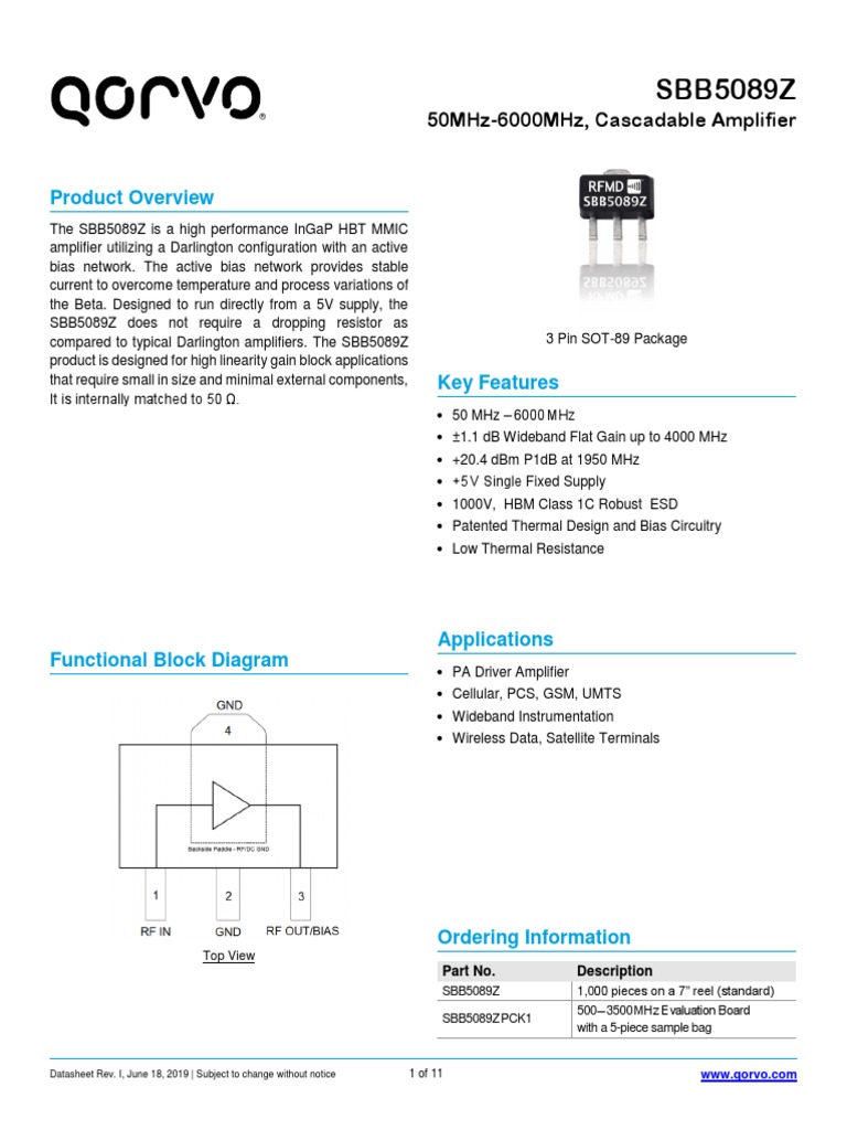 SBB5089Z Data Sheet | PDF