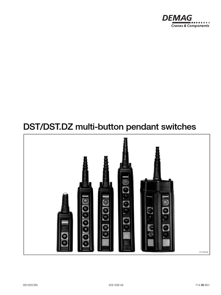 Demag DST Multi-Button Pendant Overview | PDF | Switch | Fiberglass