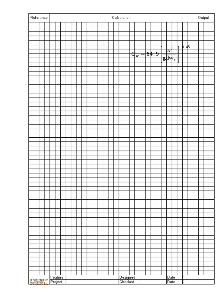 Printable Calculation Sheet | PDF