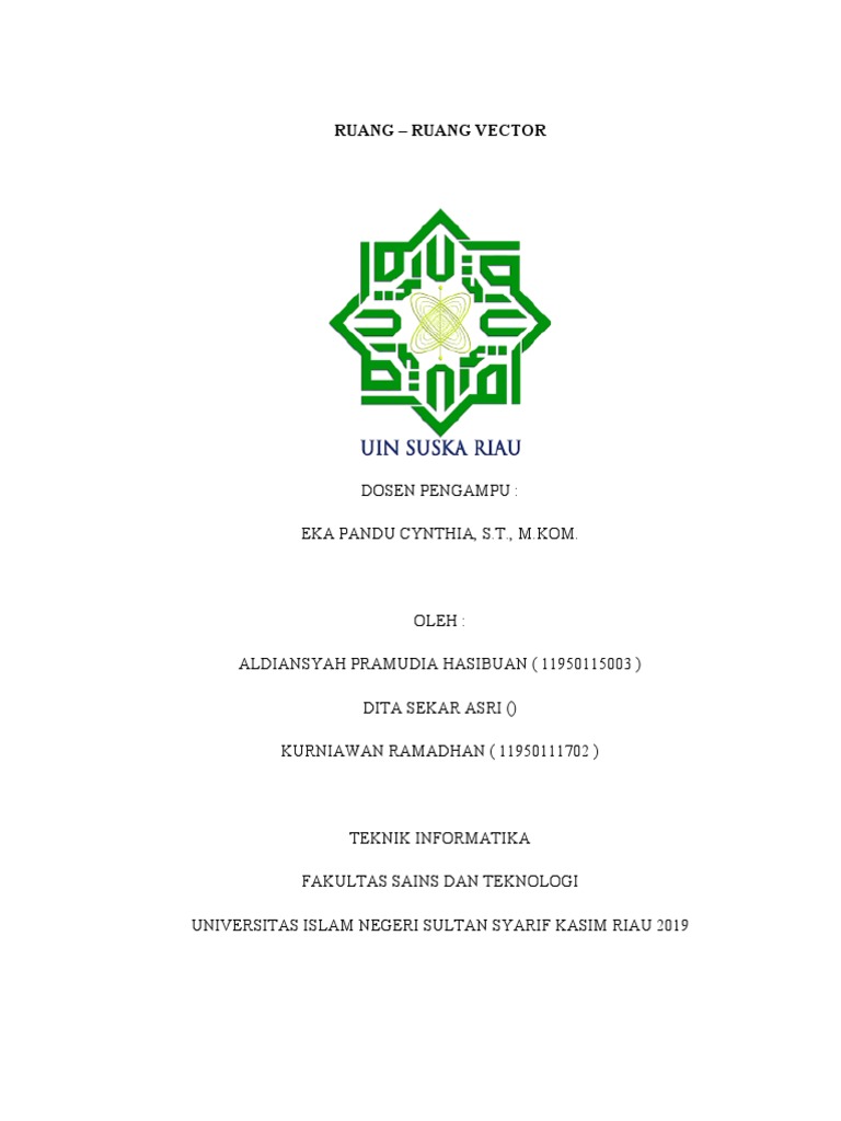 Aljabar Linear Pdf Metode And Bahan Ajar 