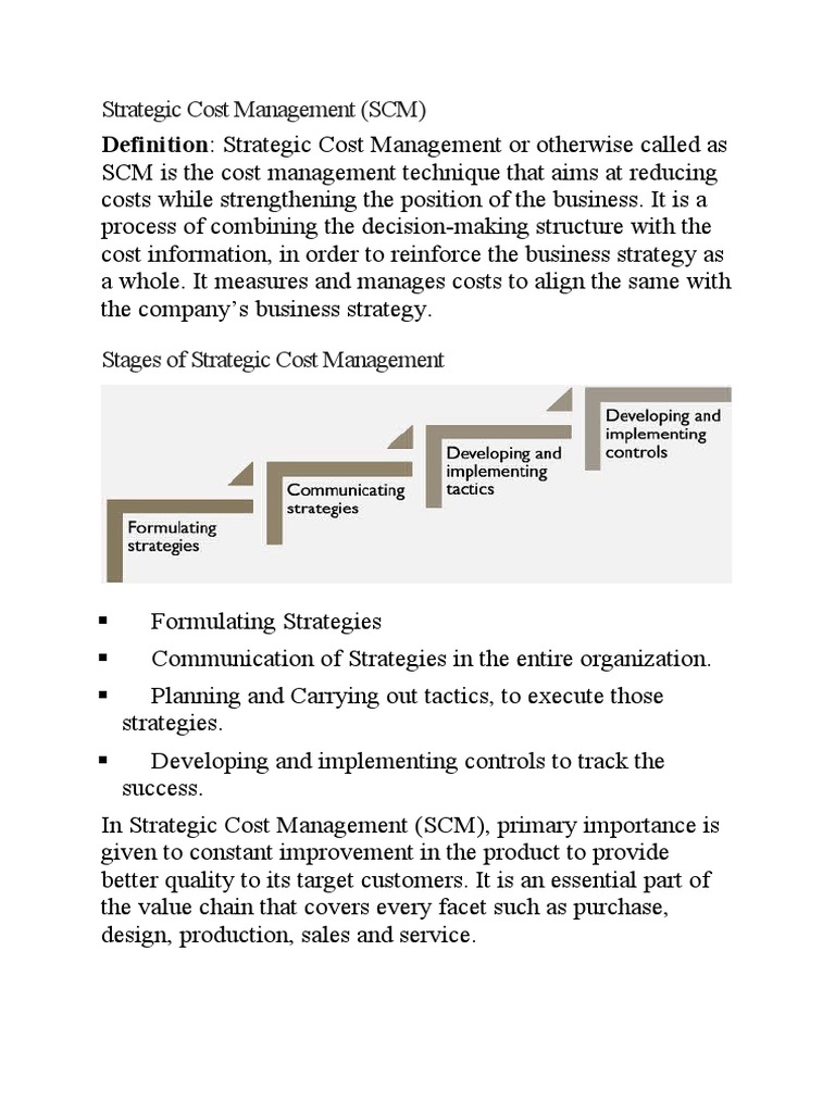 Strategic Cost Management 2 | PDF | Strategic Management | Supply Chain ...