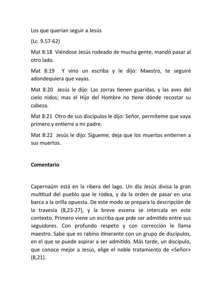 Los Que Querían Seguir A Jesús | PDF | Jesús | Religión y creencia