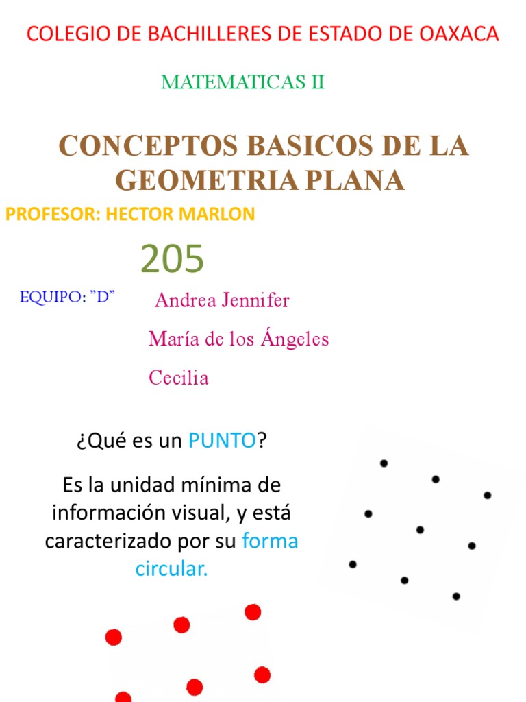 CONCEPTOS BASICOS DE LA GEOMETRIA