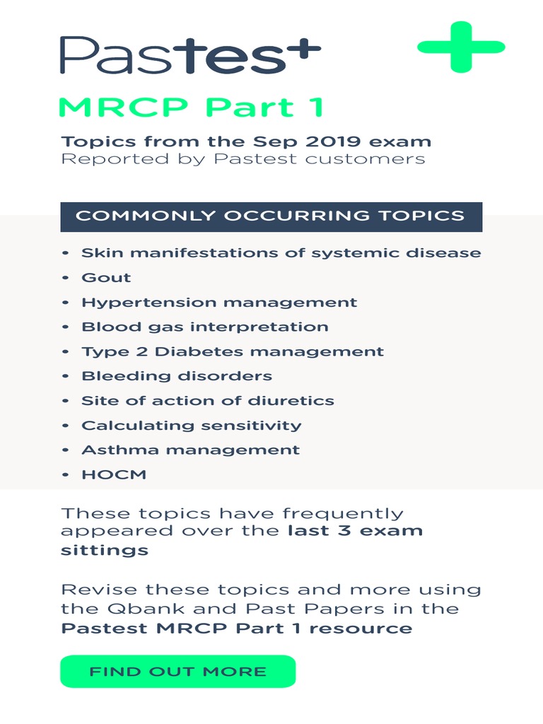 MRCP 1 Common-Topics-Sep-2019 PDF | PDF