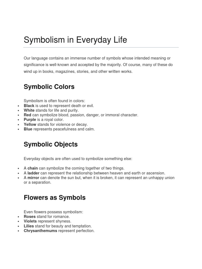 Well Known Symbols From Books