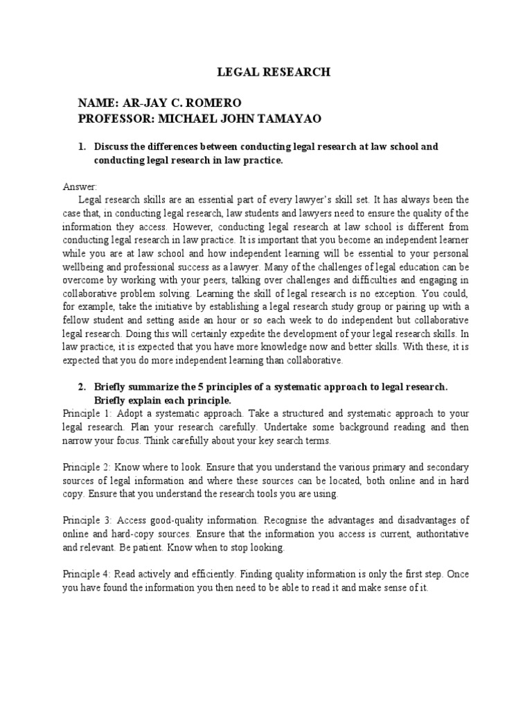 Legal Research Process and Strategy | Download Free PDF | Lawyer | Learning