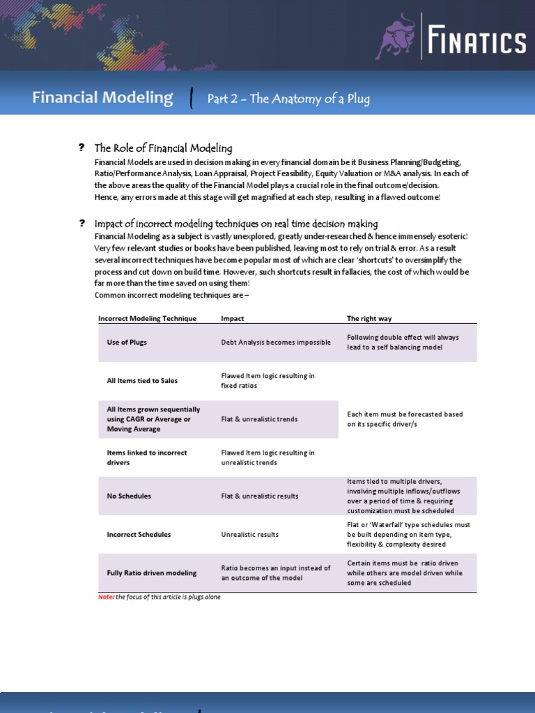 Anatomy of A Plug | PDF | Cash Flow Statement | Balance Sheet
